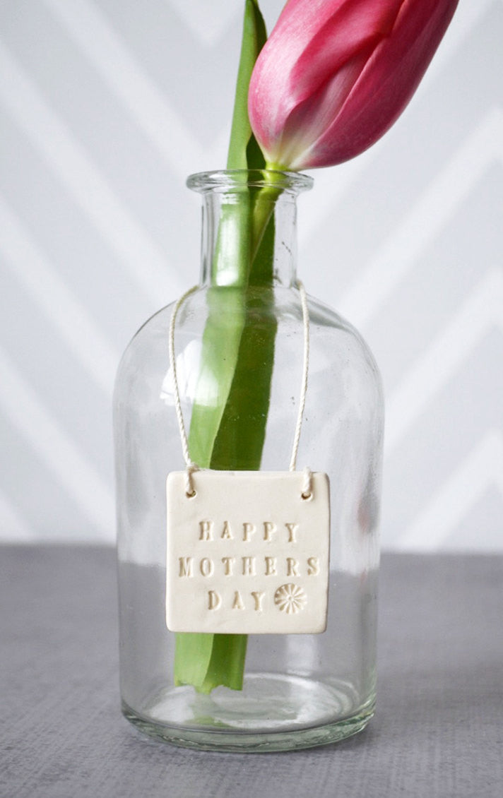 Mother's Day Gift - Clear Bottle Vase - Gift Boxed & Ready to Give