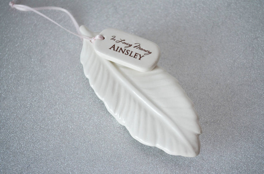 Sympathy Ornament, Sympathy Gift, In Loving Memory, Sympathy Feather ...